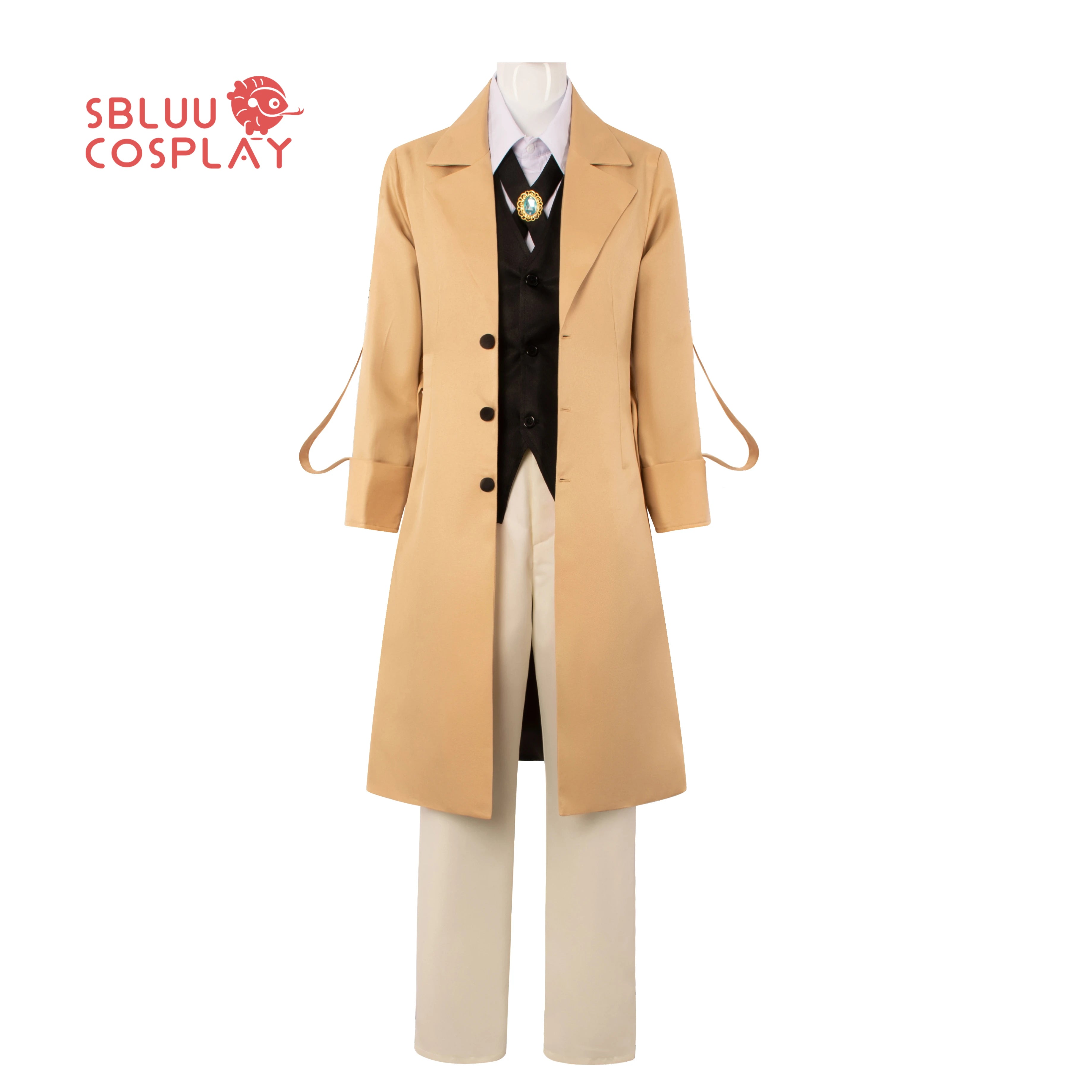 Cosplay Osamu Dazai Cosplay Costume Long Jacket Coat Halloween Christm ...